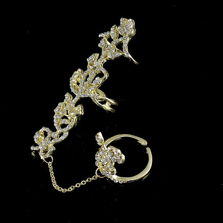 Flower-shaped hollow full-feeling joint rose-adjustable finger-finger ...