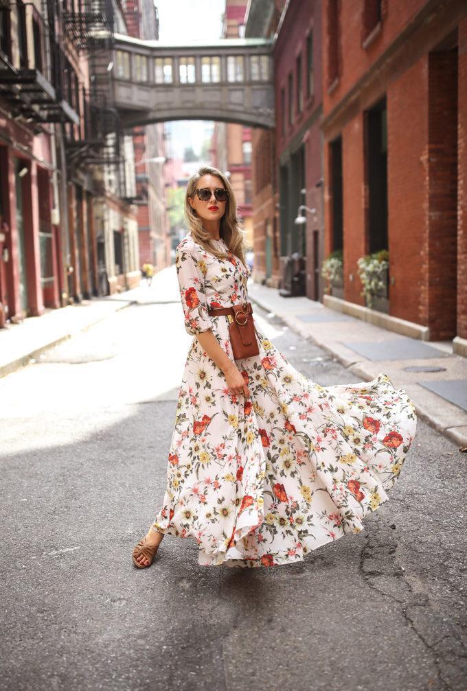 Floral Print Round Neck Bohemia Maxi Dress – boholooks